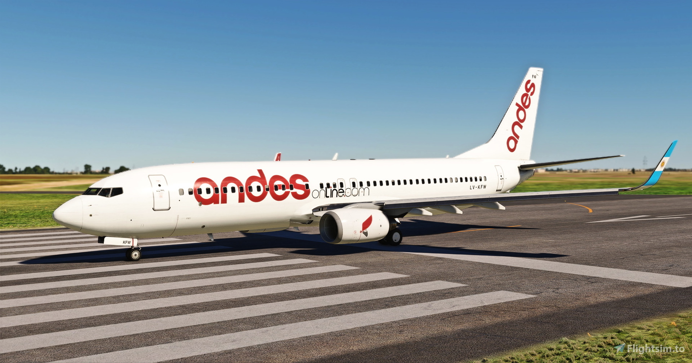 PMDG Boeing 737-800 | Andes Lineas Aereas | LV-KFW voor Microsoft ...