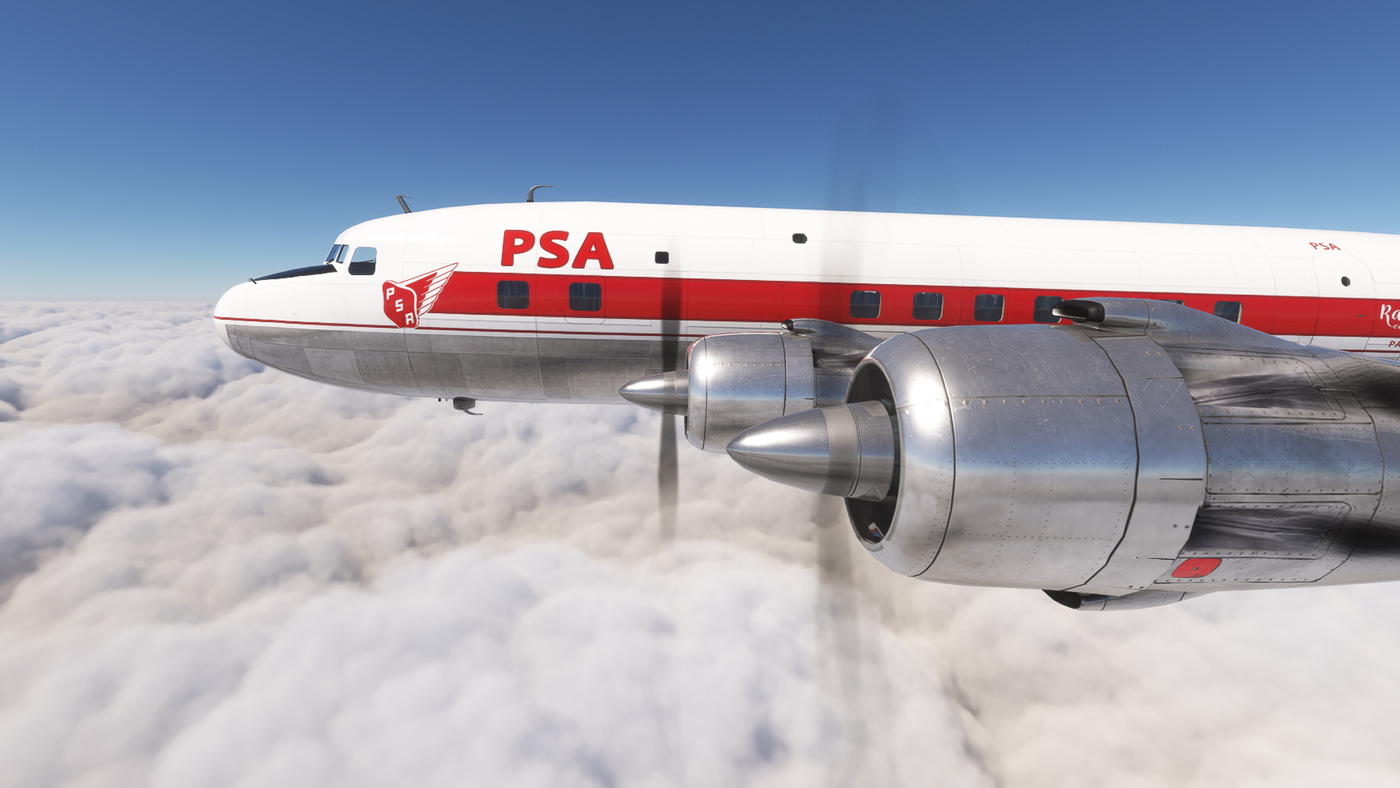PMDG DC-6 PSA - Pacific Southwest Airlines (N90768) 对于 Microsoft Flight ...