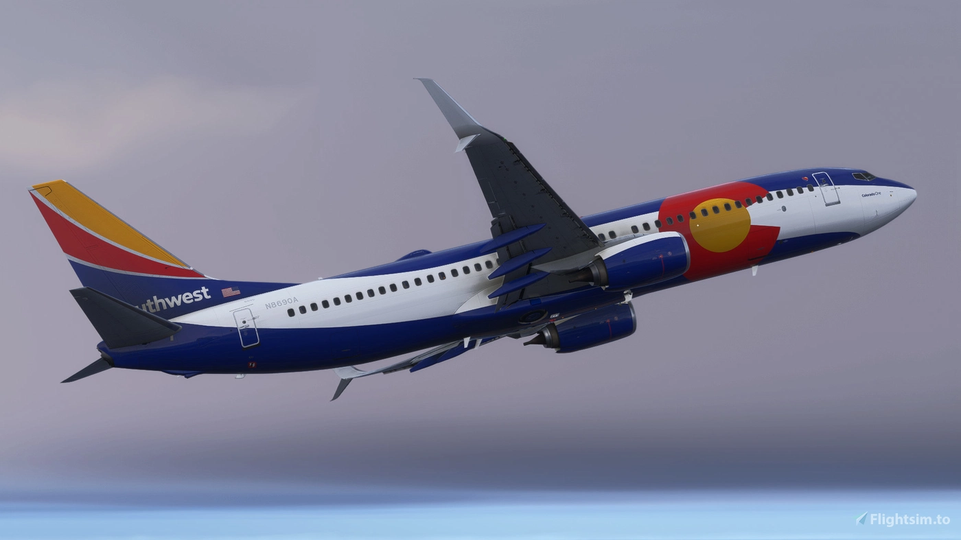 Southwest Airlines 'Colorado One' | w/Cabin | PMDG B737-8H4 для ...