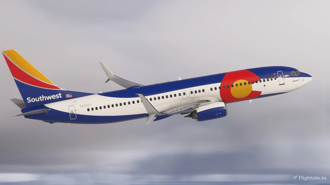 Southwest Airlines 'Colorado One' | w/Cabin | PMDG B737-8H4 für ...