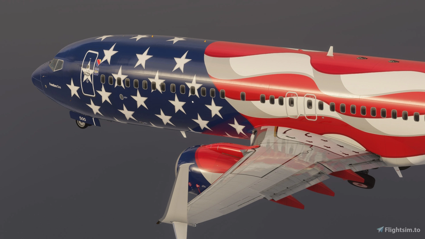 Southwest Airlines 'Freedom One' | w/Cabin | PMDG B737-8H4 per ...