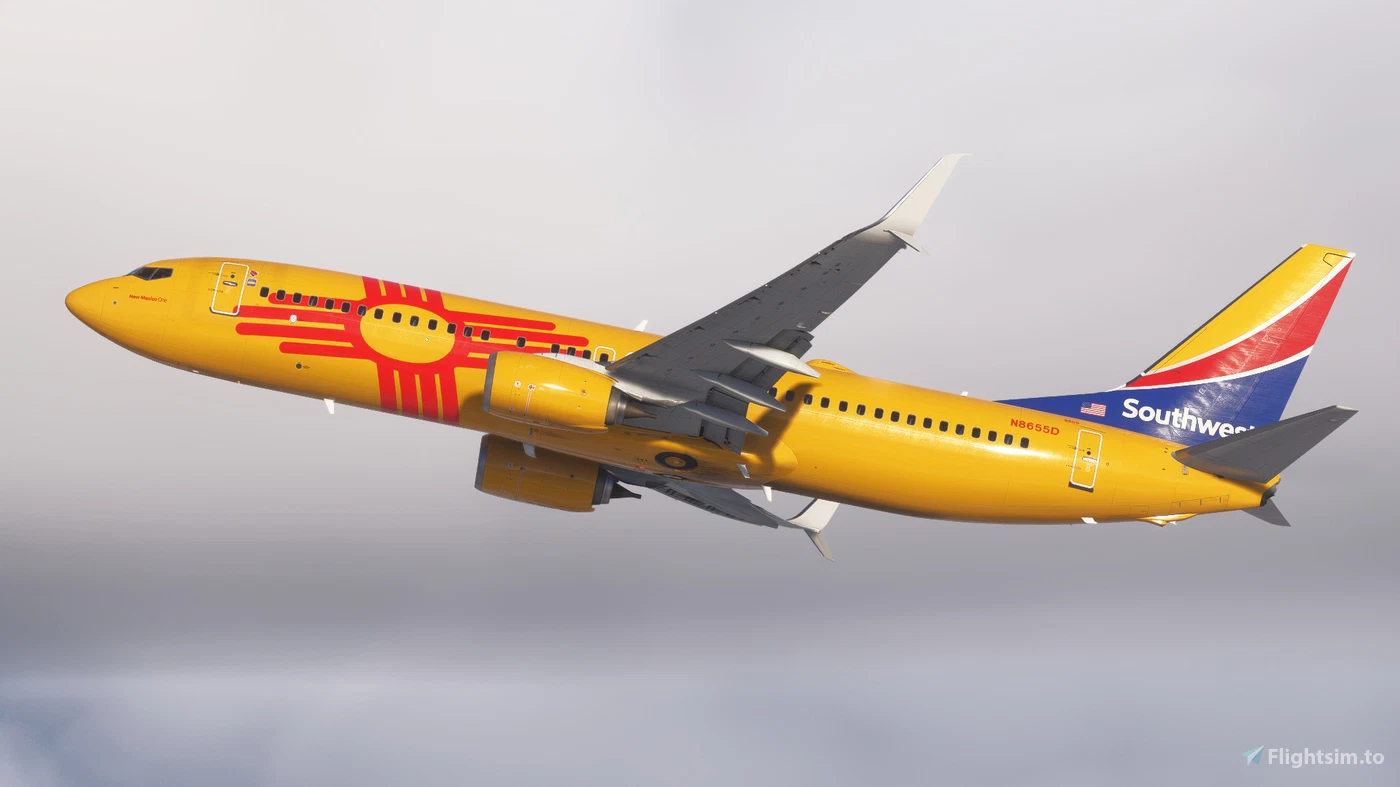 Southwest Airlines 'New Mexico One' | w/Cabin | PMDG B737-8H4 pour ...