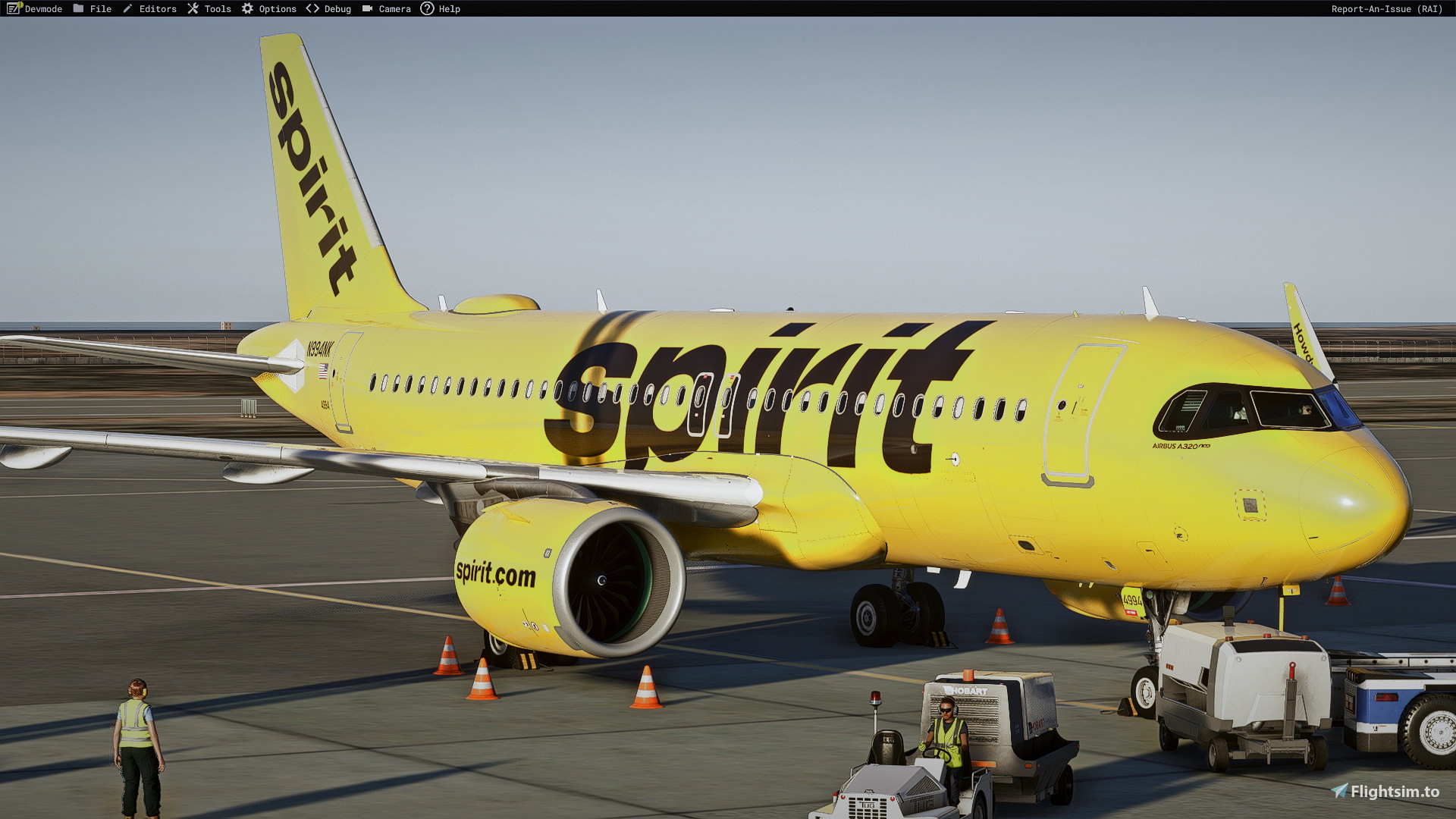 Spirit Airlines N994NK with Racoon Mask livery Inibuilds A320NEO ...