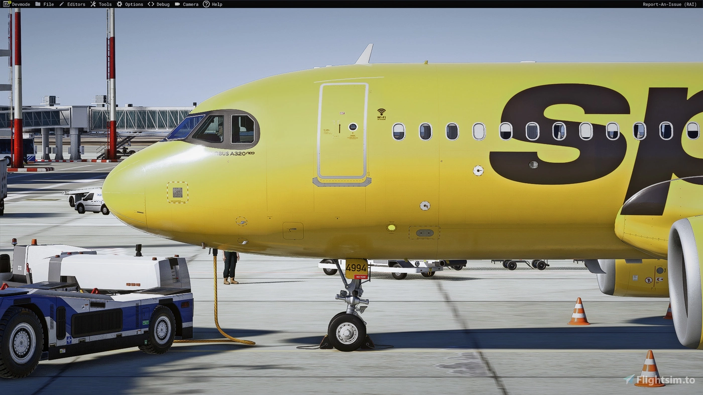 Spirit Airlines N994NK with Racoon Mask livery Inibuilds A320NEO ...