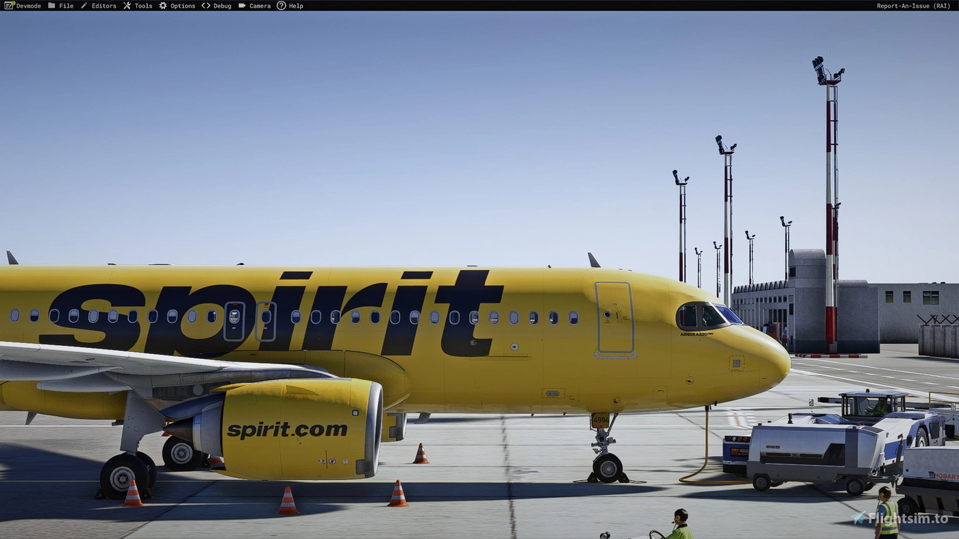 Spirit Airlines N994NK with Racoon Mask livery Inibuilds A320NEO ...