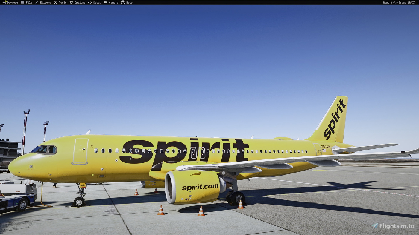 Spirit Airlines N994NK with Racoon Mask livery Inibuilds A320NEO ...