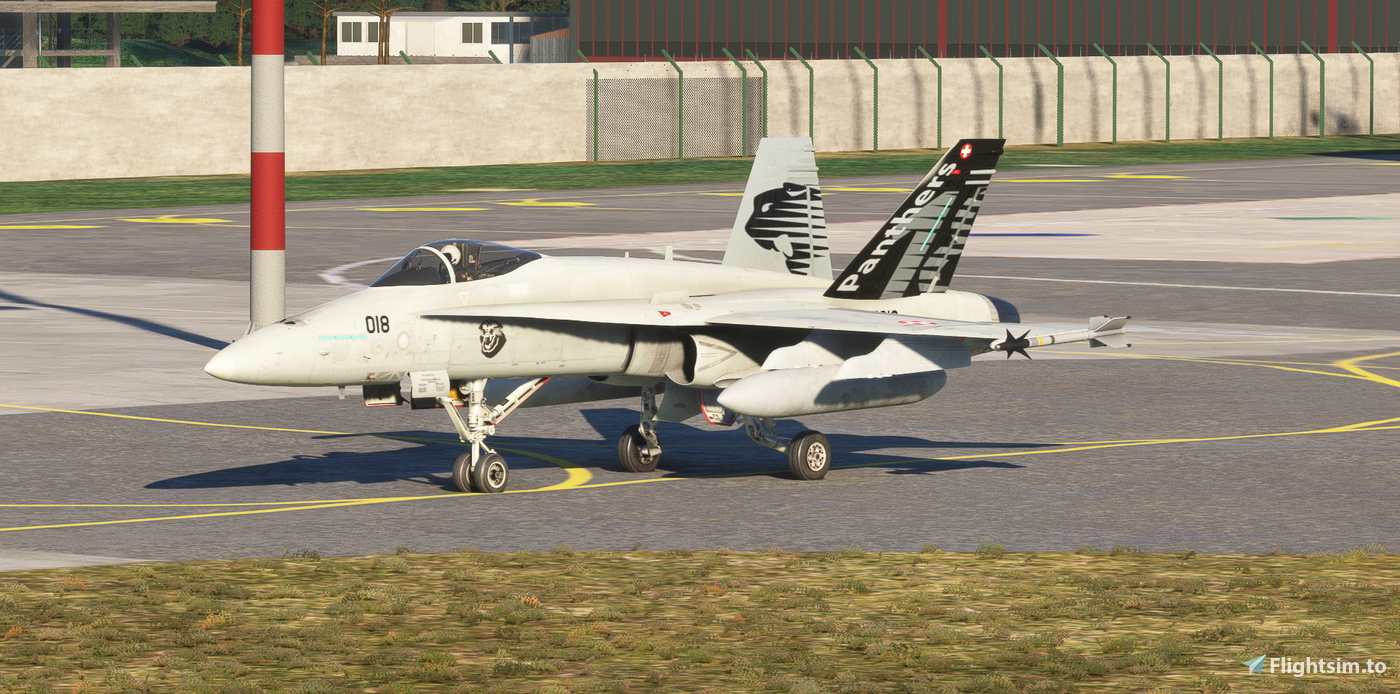 Swiss f-18c J-5018 Panther Tail pour Microsoft Flight Simulator | MSFS