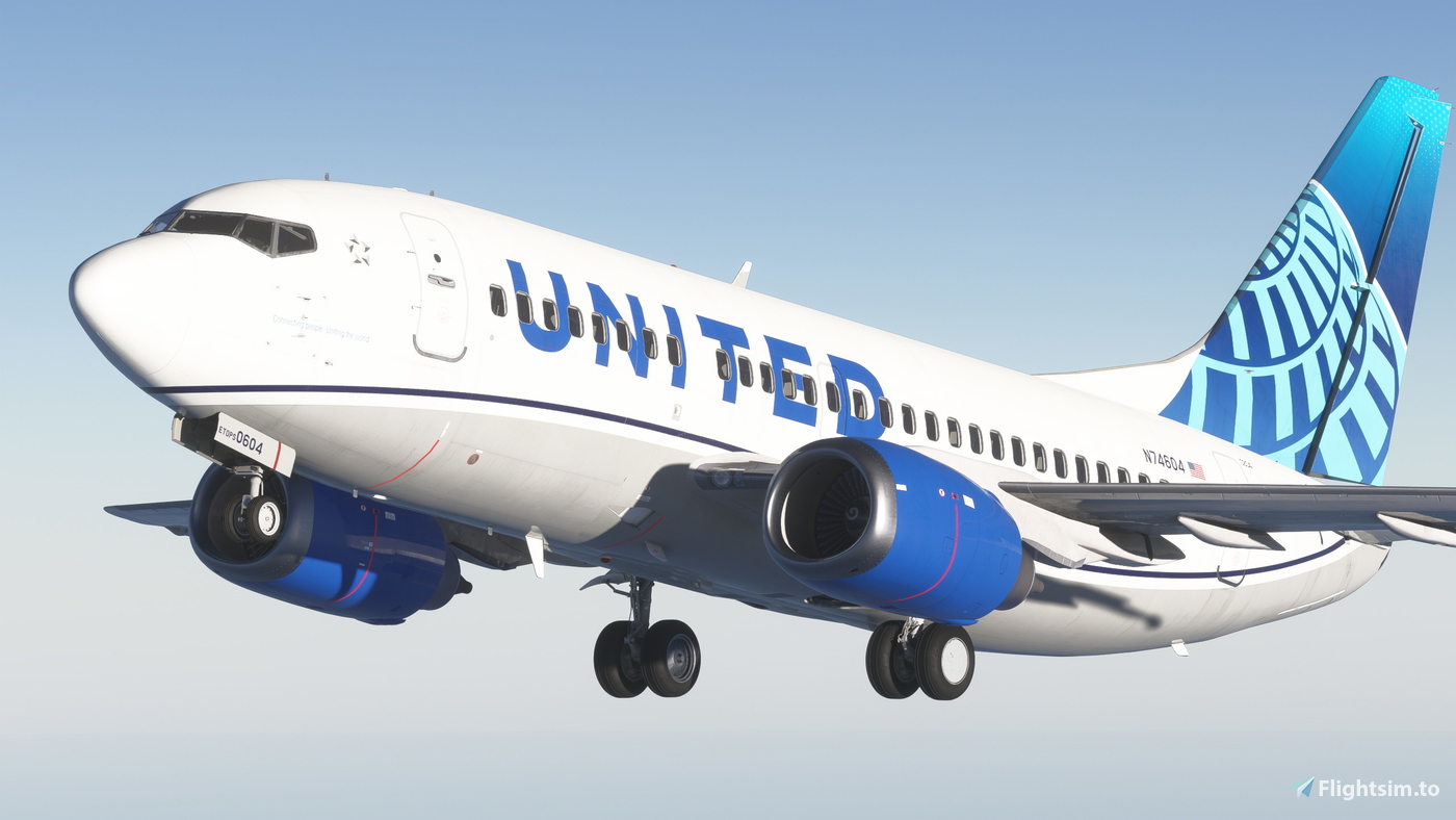 United Airlines N74604 Fictional Livery CSS Boeing 737-500 - 8K voor ...