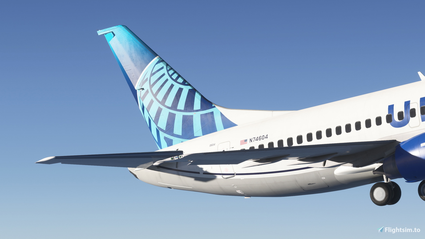 United Airlines N74604 Fictional Livery CSS Boeing 737-500 - 8K voor ...