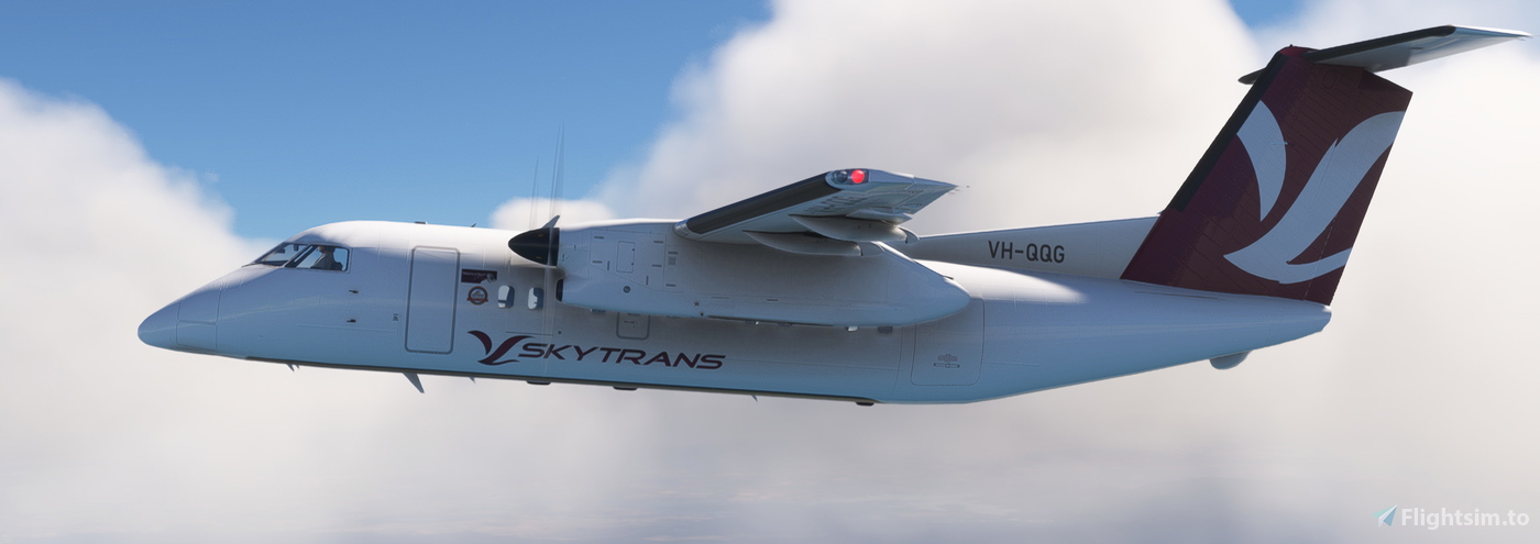 Virtualcol Dash 8-100 Skytrans/SmartLynx Australia VH-QQG per Microsoft ...