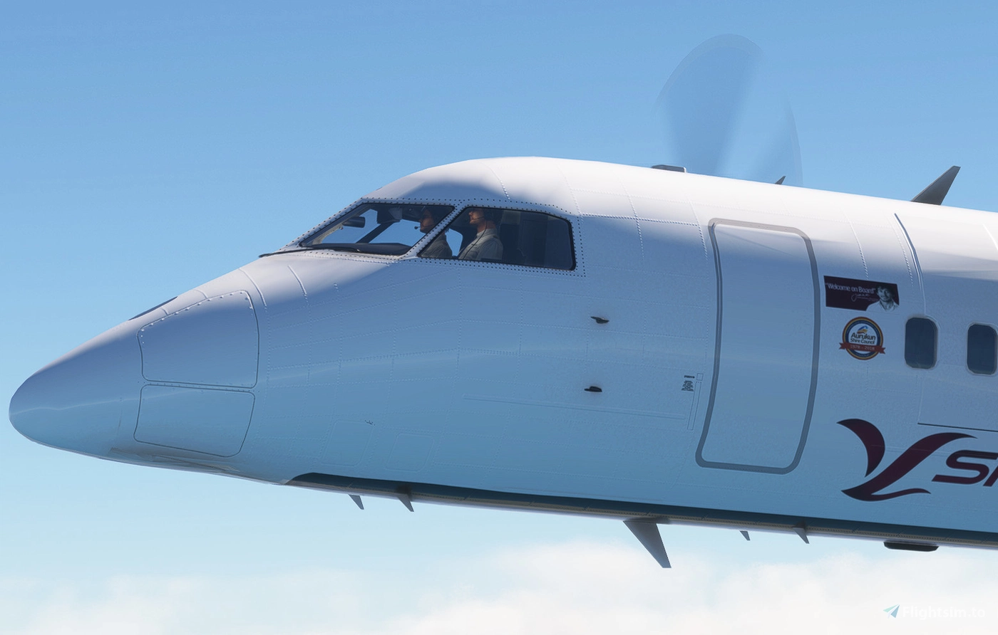 Virtualcol Dash 8-100 Skytrans/SmartLynx Australia VH-QQG per Microsoft ...