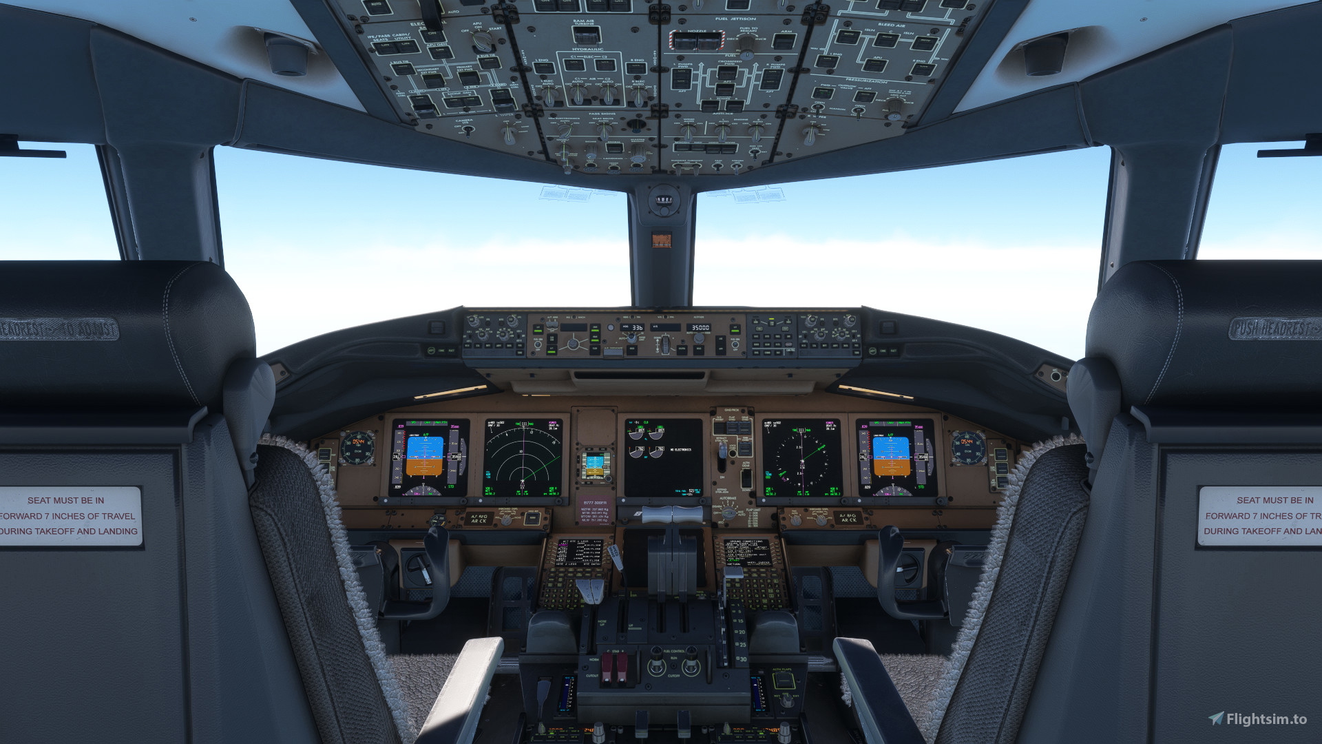 Black/Grey Cockpit for PMDG Boeing 777 for Microsoft Flight Simulator ...