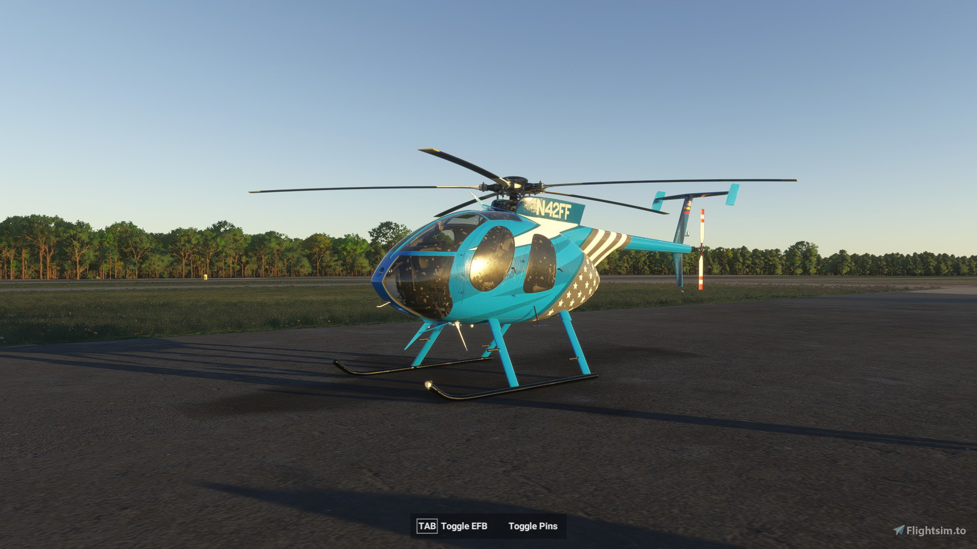 Cleetus McFarland's MD500E N42FF for Microsoft Flight Simulator | MSFS