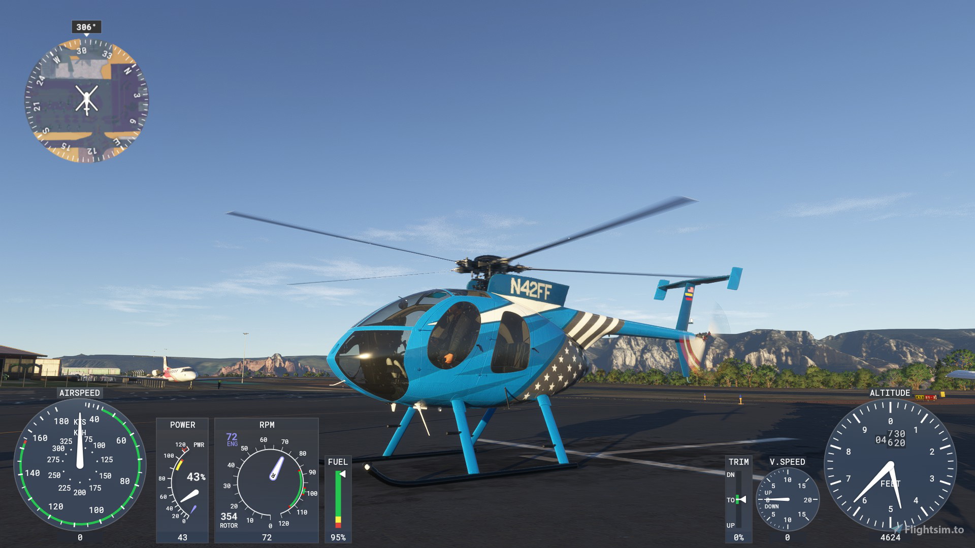 Cleetus McFarland's MD500E N42FF for Microsoft Flight Simulator | MSFS