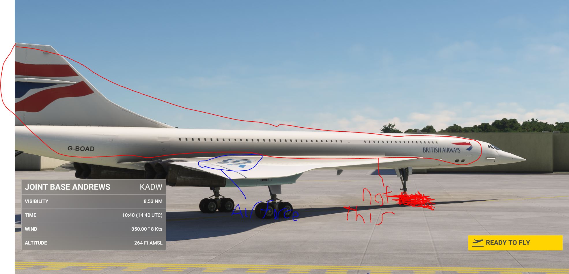 DC Designs Concorde Air Force One / US Air Force / USAF 对于 Microsoft ...