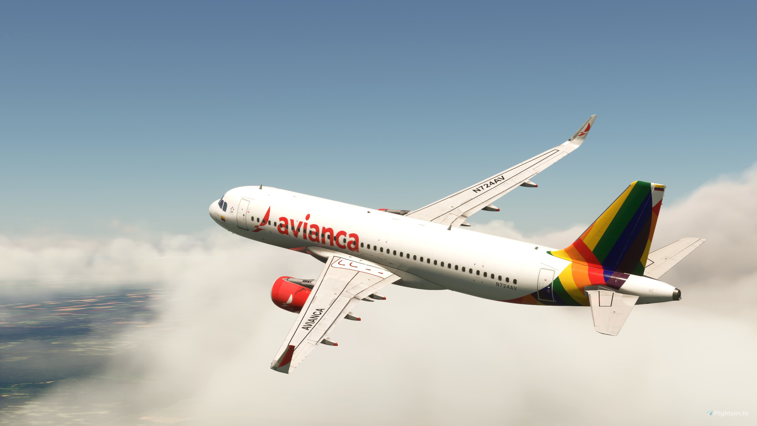 Fenix A320 N724AV Avianca Pride Sharklets + Custom Interior & GPU [2K ...