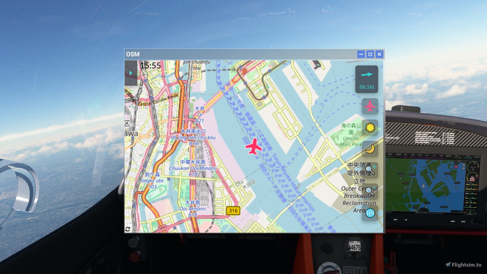 FSPM VFR Map pour Microsoft Flight Simulator | MSFS