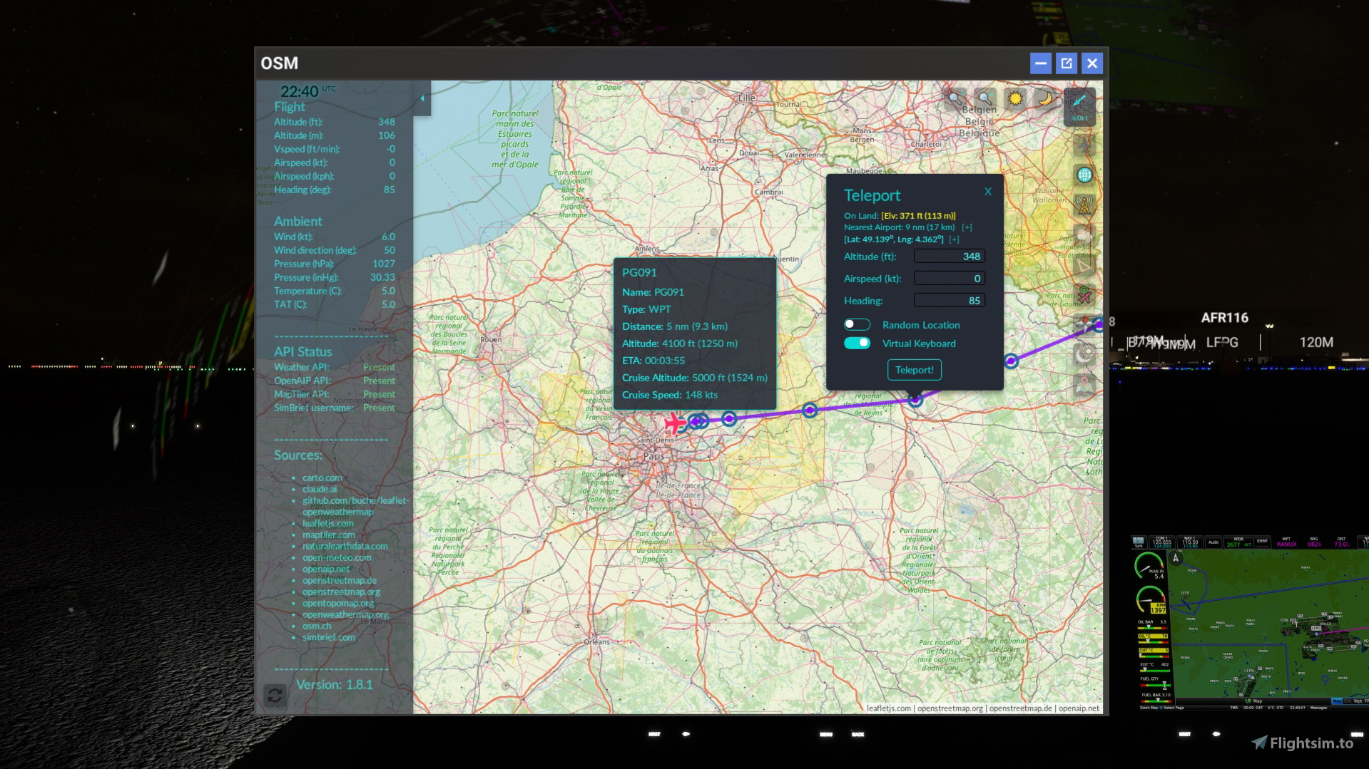 FSPM/OSM VFR Map for Microsoft Flight Simulator | MSFS