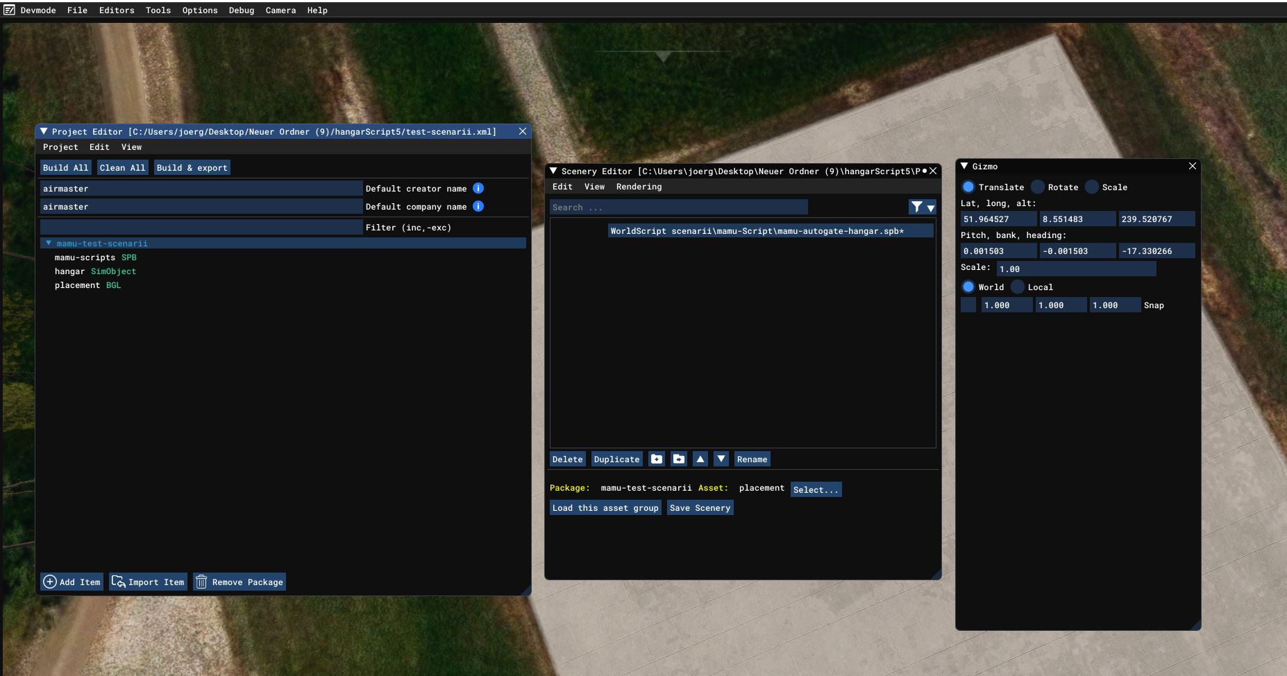 Hangar with animated bifold door for Microsoft Flight Simulator | MSFS