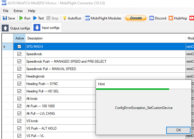 iniBuilds A300 & A310 | MiniCockpit MiniFCU+MiniEFIS | MobiFlight ...