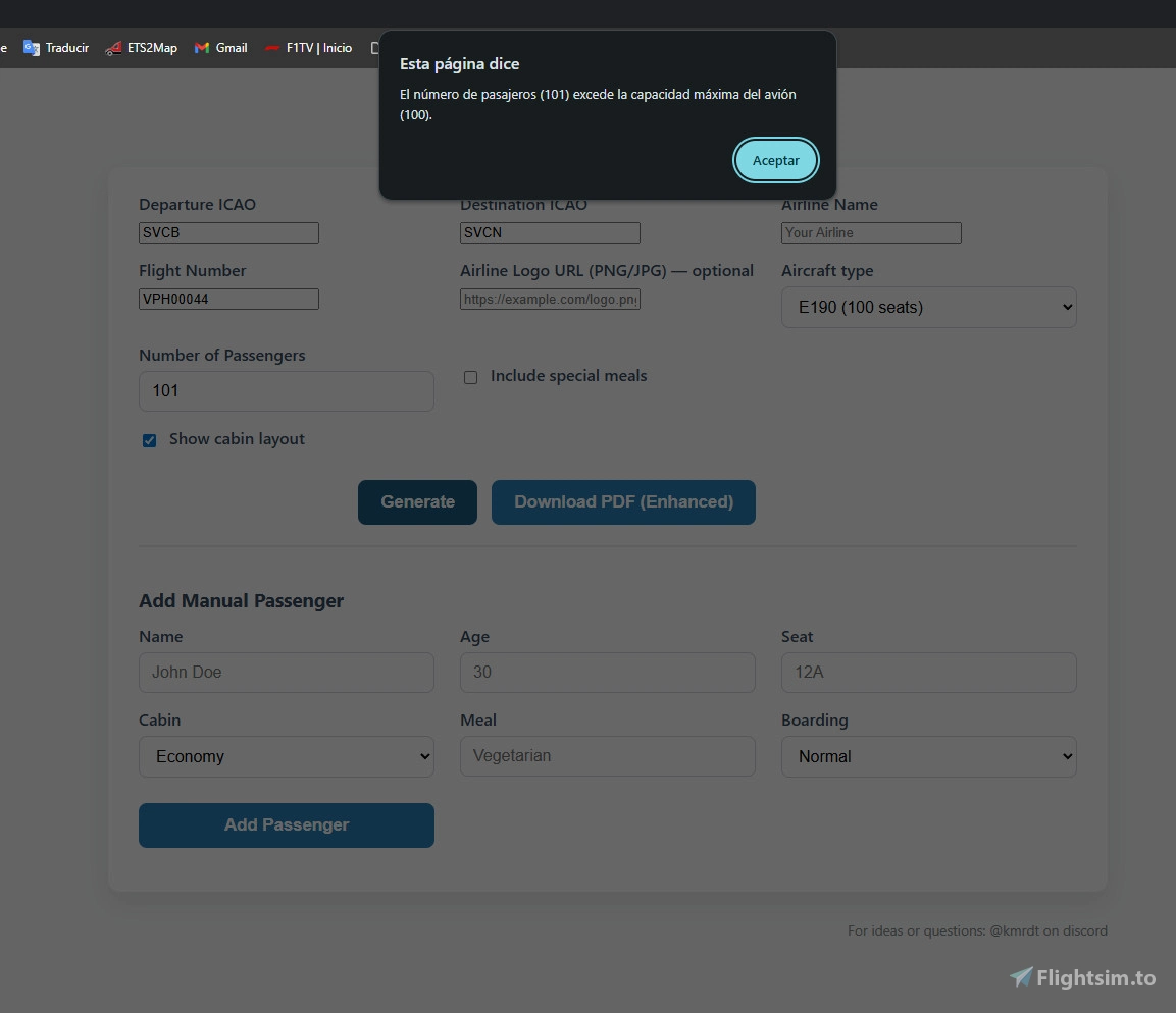 Passenger Generator for Microsoft Flight Simulator | MSFS