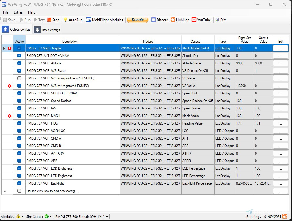 PMDG 737NG | Winwing FCU+EFIS | Mobiflight Profile for Microsoft Flight ...