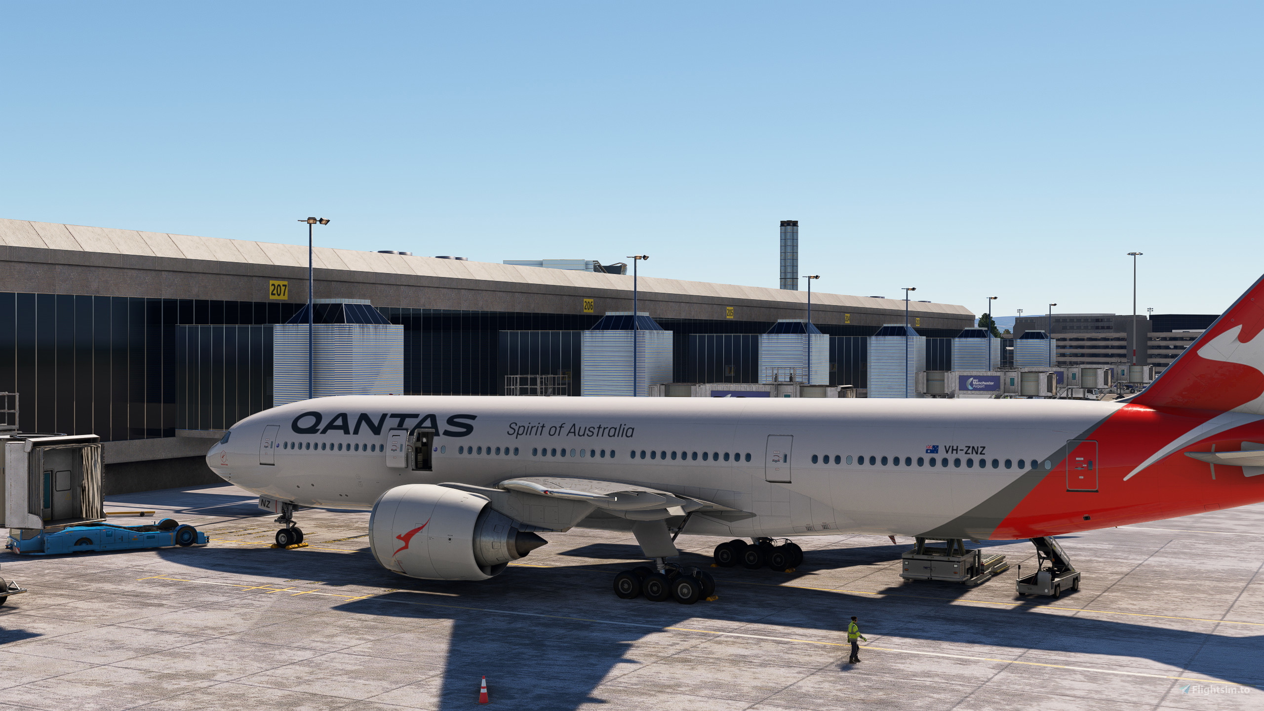 PMDG 777-200LR Qantas 2016 VH-ZNZ with Cabin para Microsoft Flight ...