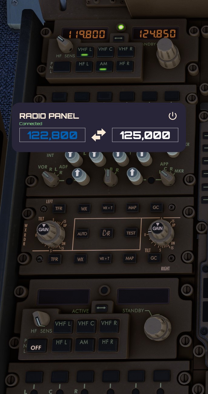 RadioPanel for Microsoft Flight Simulator | MSFS