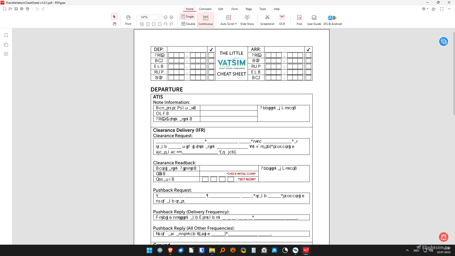 The Little VATSIM Cheat Sheet for Microsoft Flight Simulator | MSFS