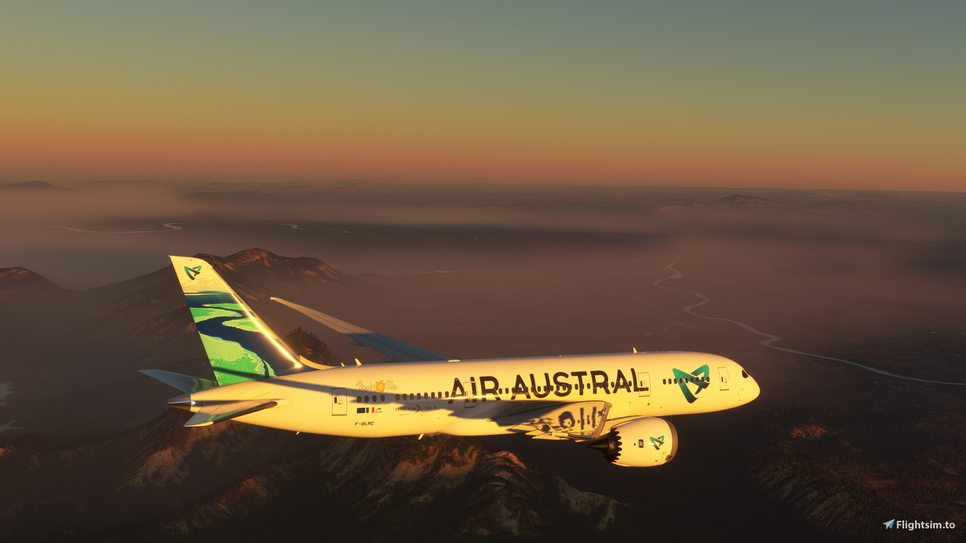 Air Austral "F-OLRC" Kuro 787-8 v2 对于 Microsoft Flight Simulator | MSFS