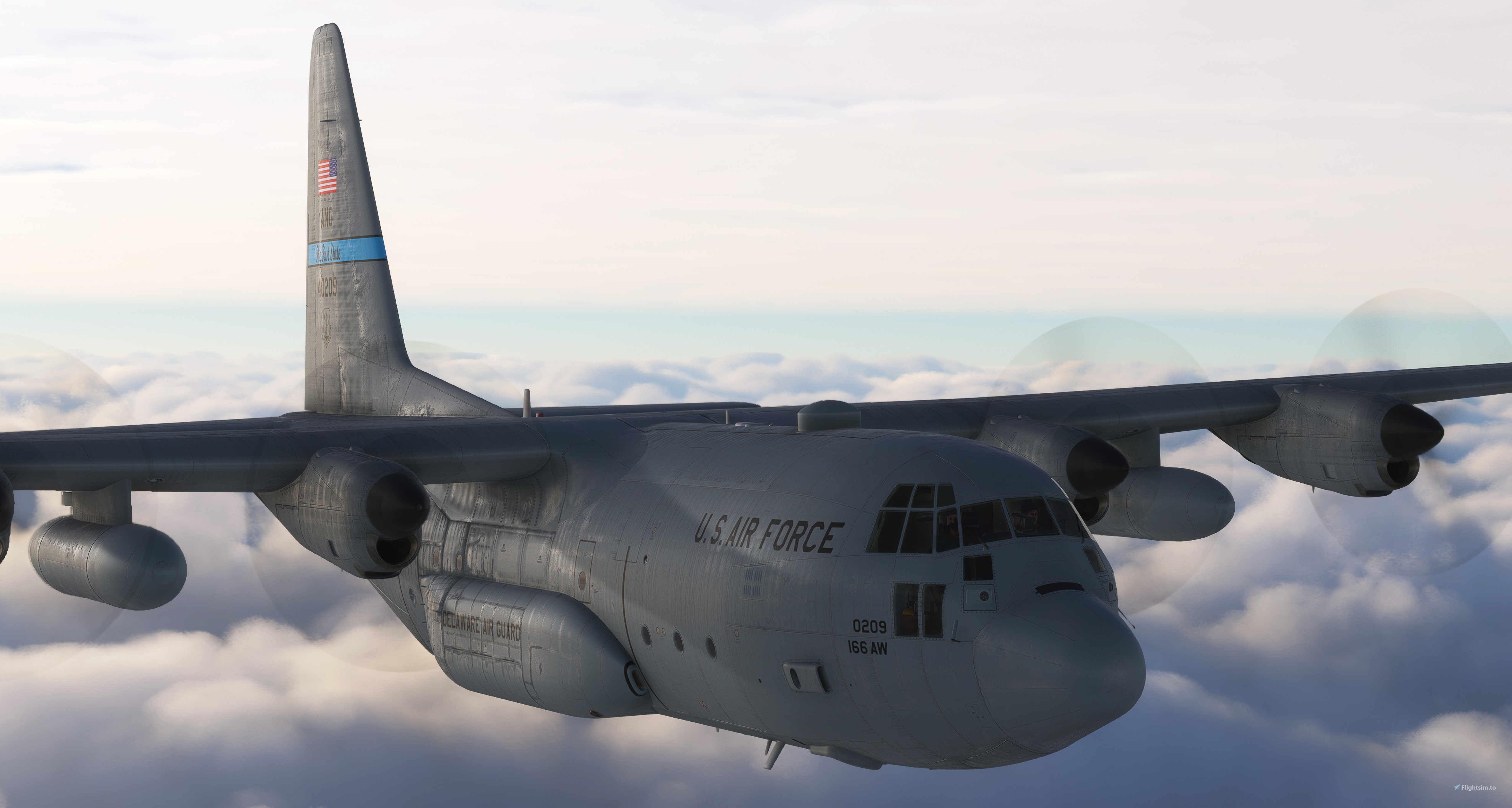 C-130H [Captain Sims] Delaware Air National Guard DEANG 166th Airlift ...