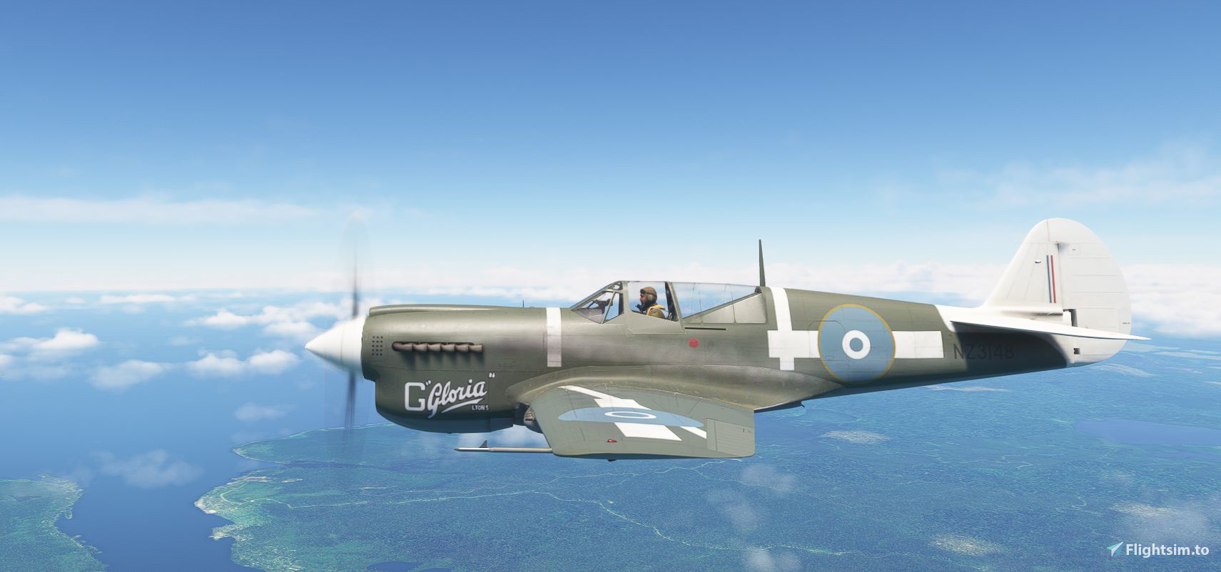 Curtiss P-40N RNZAF NZ3148 'Gloria Lyons' のために Microsoft Flight ...