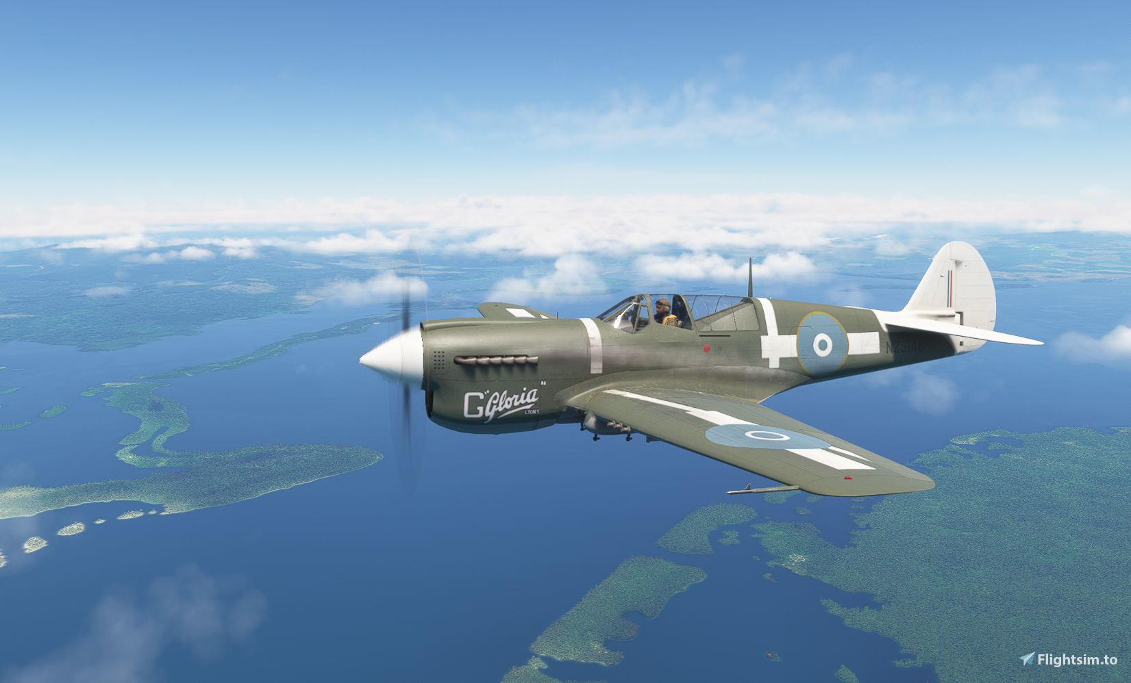 Curtiss P-40N RNZAF NZ3148 'Gloria Lyons' のために Microsoft Flight ...