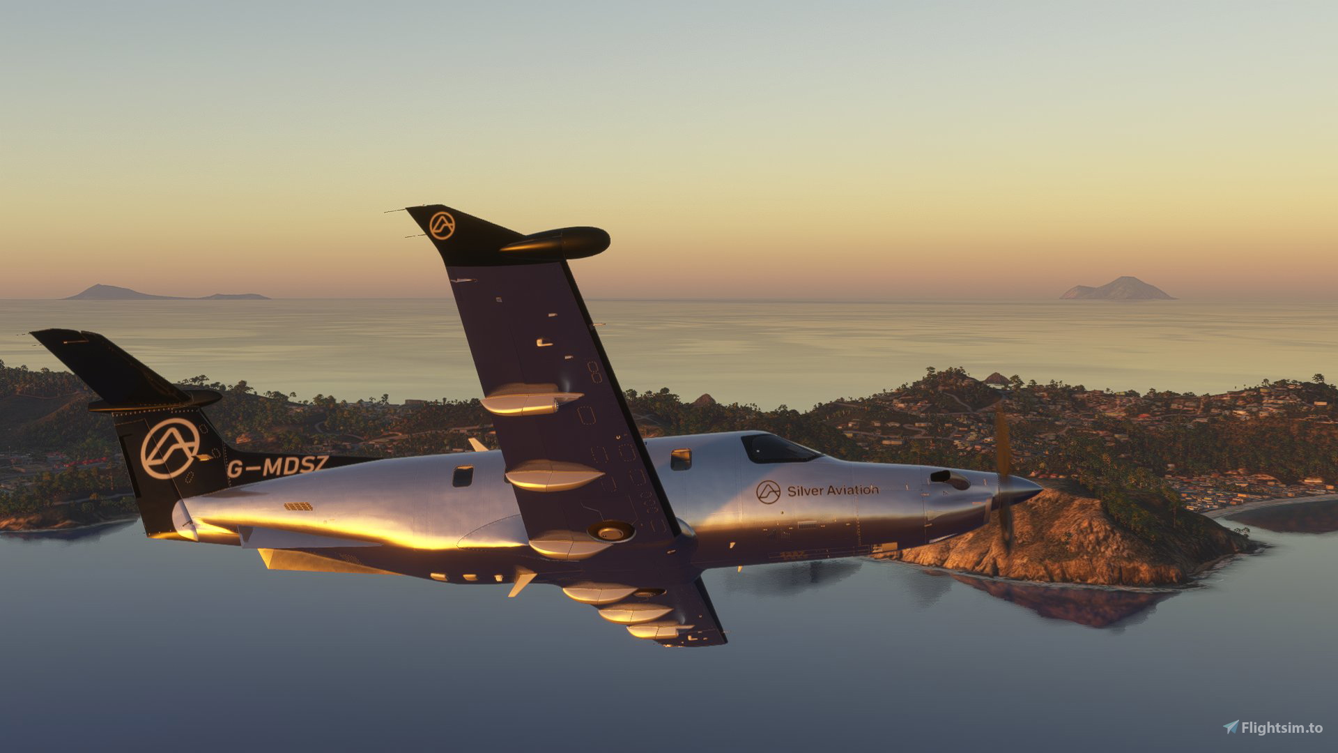 Silver aviation G-MDSZ PC-12 NGX for Microsoft Flight Simulator | MSFS