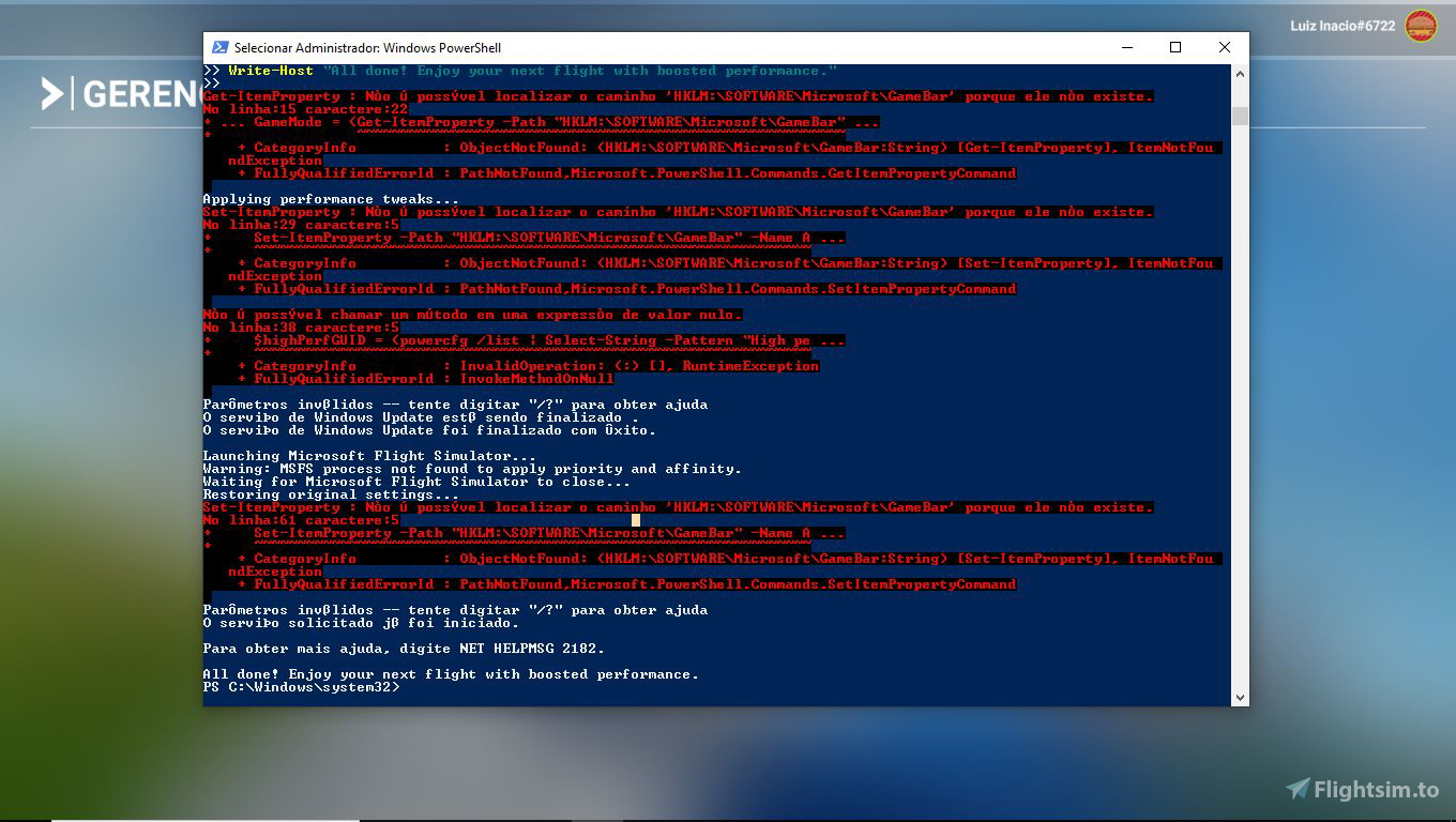 MSFS FPS Boost Script for Microsoft Flight Simulator | MSFS