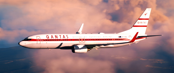 Qantas 737-838 VH-VXQ Retro Roo II for Microsoft Flight Simulator | MSFS