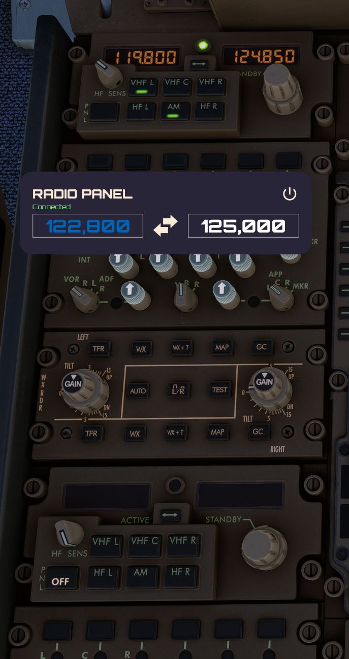 RadioPanel for Microsoft Flight Simulator | MSFS