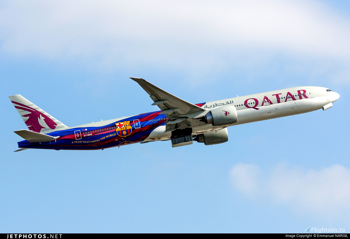 Liveries Requests Boeing 777 300er Qatar Airways Fc Barcelona Livery