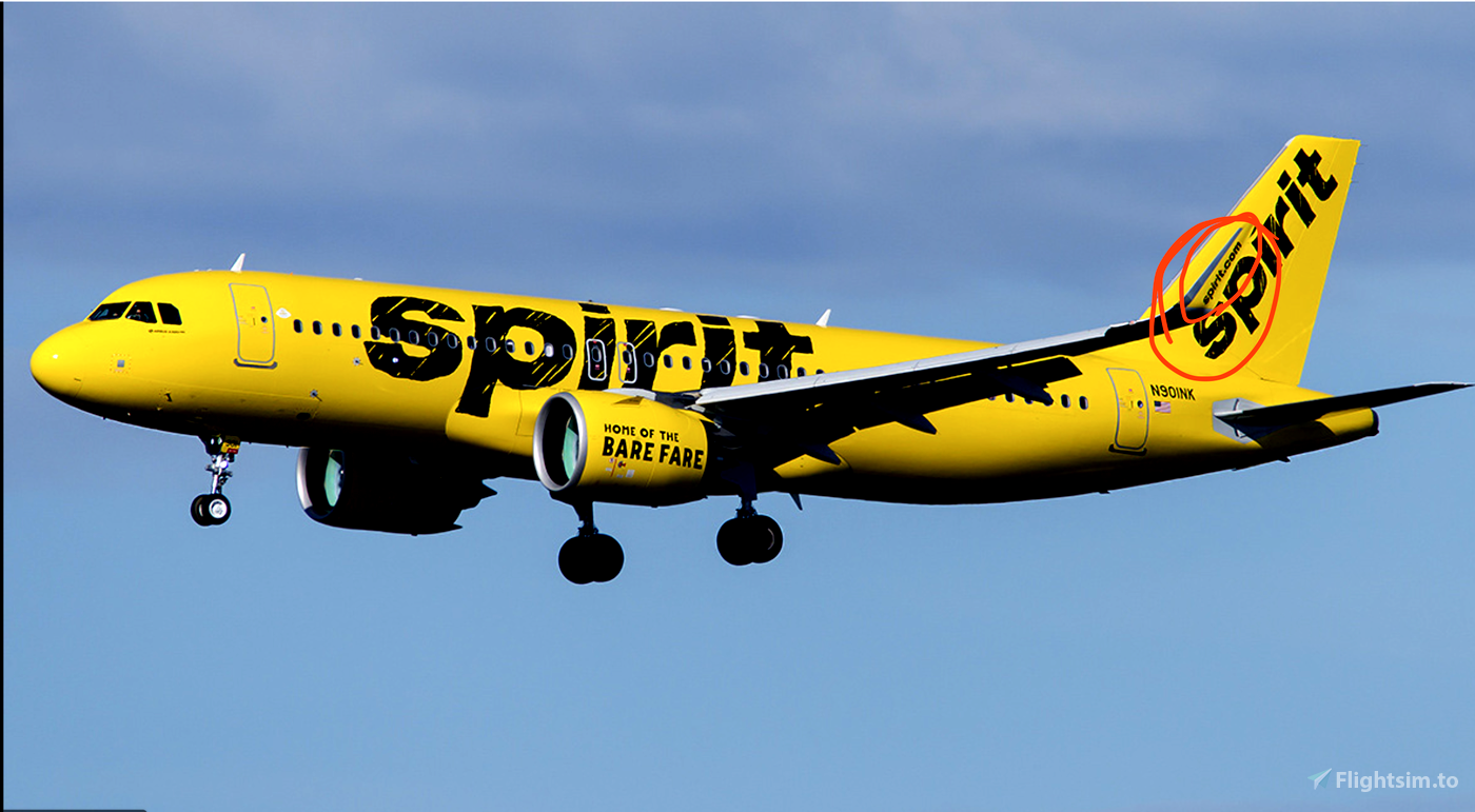 Liveries Solicita - Spirit a320 NEO with "howdy/Spirit.com"-On winglets ...