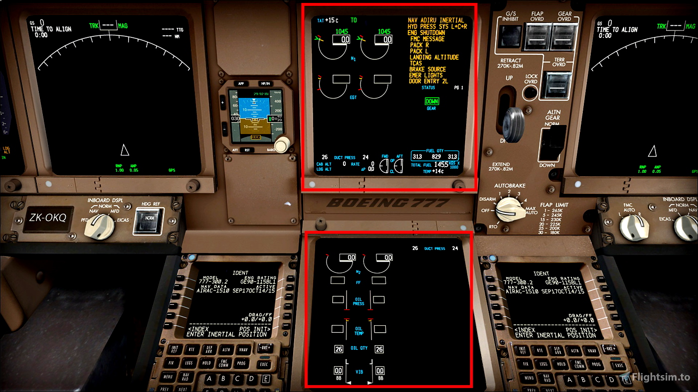 Liveries Requests - CS 777 200&300 EICAS and Status panel - Flightsim.to