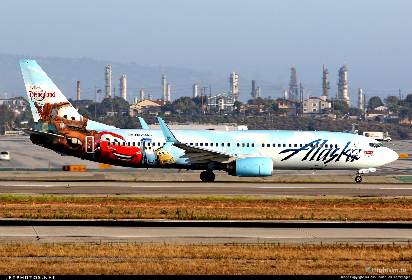 Liveries Requests - Alaska Airlines 737-800 (N570AS) (Disneyland Cars ...