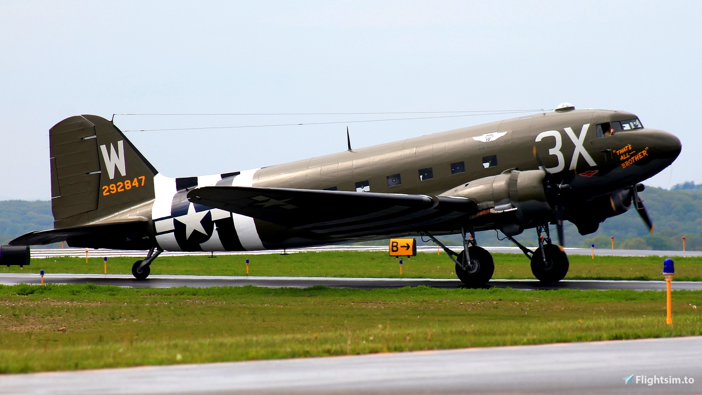 Liveries Запросы - C47 Skytrain "Thats All Brother" with D-Day Allied ...