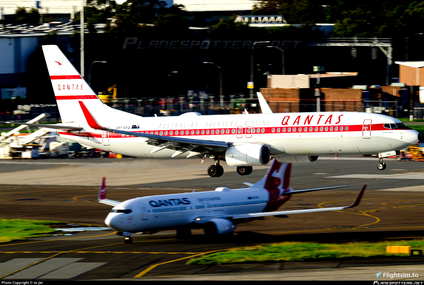 Liveries Requests - VH-VXQ Qantas Boeing 737-838(WL) Retro Roo II ...
