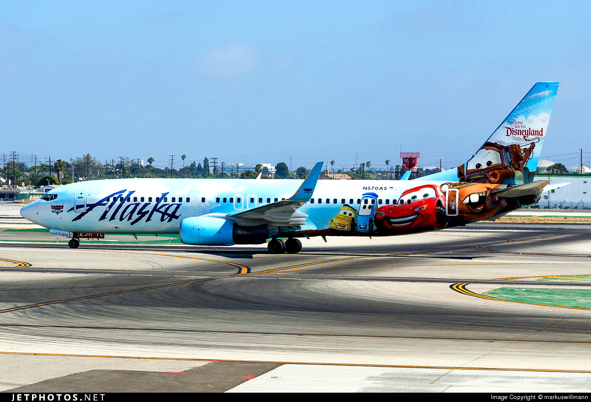 Liveries Requests - Alaska Airlines 737-800 (N570AS) (Disneyland Cars ...