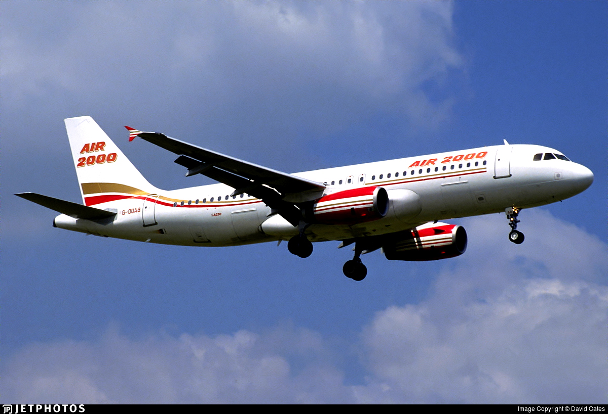 Liveries Demandes - Air 2000 A320 (G-OOAB) Older Livery (1987 Livery ...