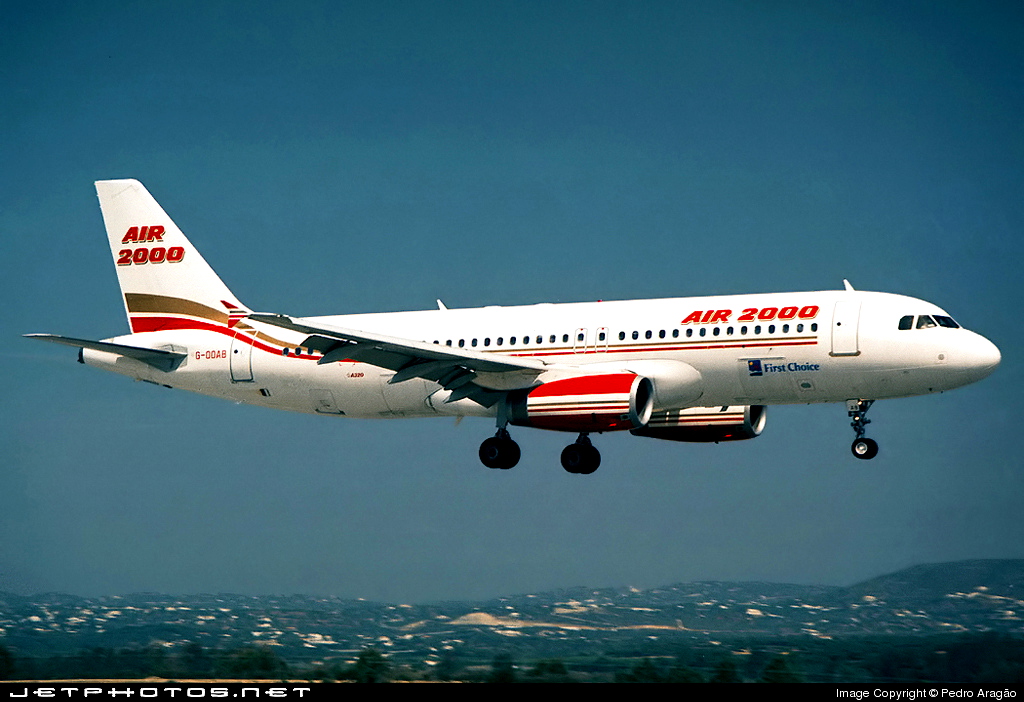 Liveries Demandes - Air 2000 A320 (G-OOAB) Older Livery (1987 Livery ...