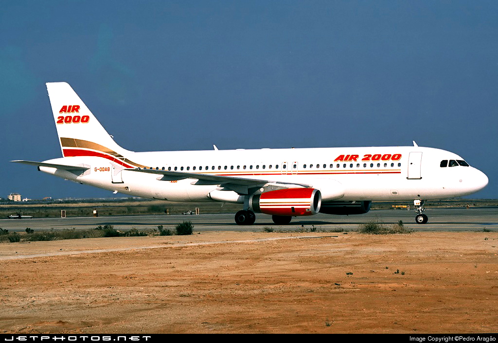 Liveries Demandes - Air 2000 A320 (G-OOAB) Older Livery (1987 Livery ...