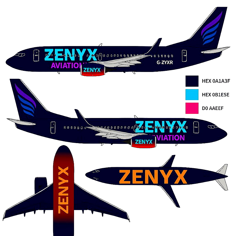 Liveries Requests - ZENYX Aviation – Dark Blue / Purple with Gradient ...