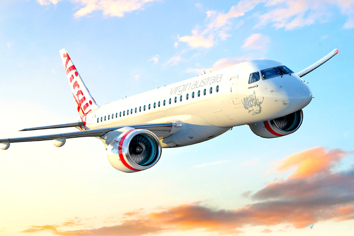 Liveries Anfragen - Flight Sim Studios E190 - VH-E2A - Virgin Australia ...