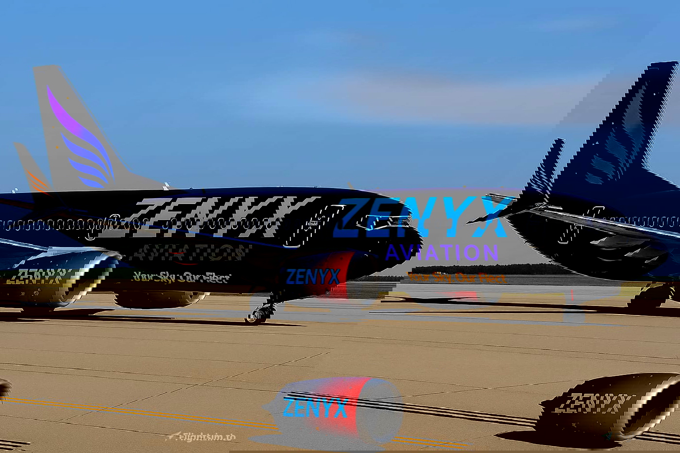 Liveries Requests - ZENYX Aviation – Dark Blue / Purple with Gradient ...